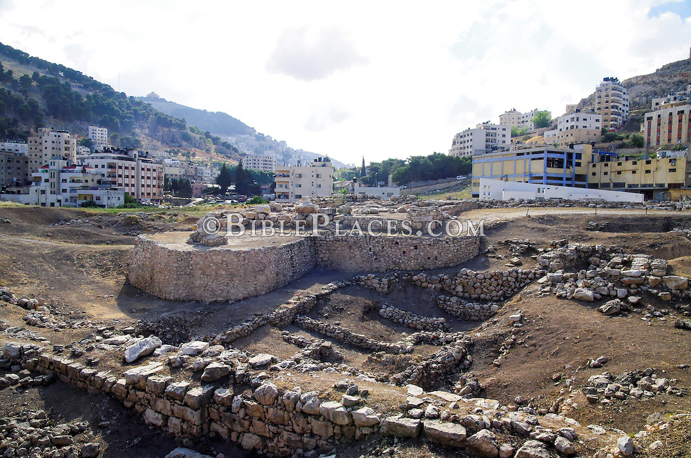 Shechem, temple of Baal Berith from east, adr1305144960.jpg ...